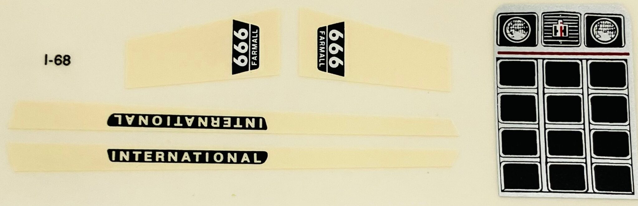 Decal 1/16 IH 666 Set (544 conversion) - DI68 - Midwest Decals & Farm Toys