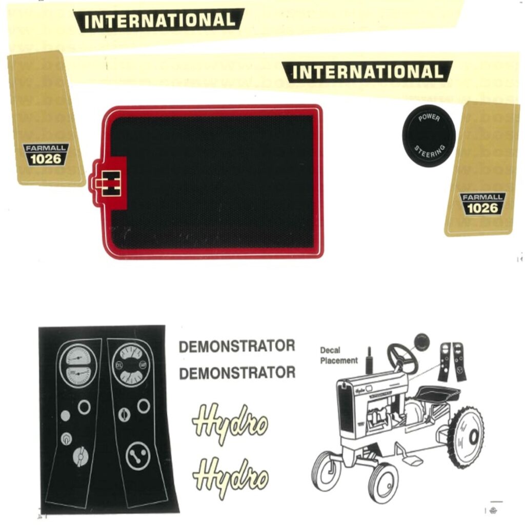 Decal International 1456 Gold Demo Pedal Tractor Decal set DPI5125 ...