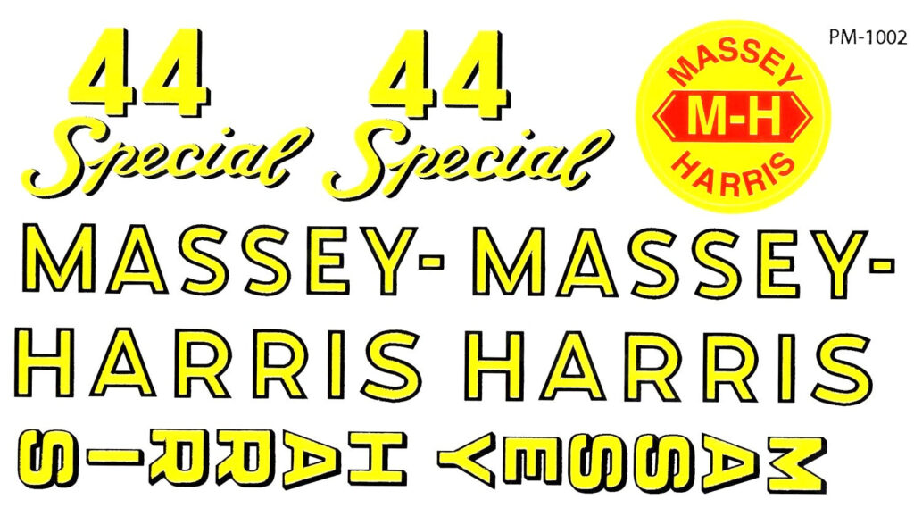 Decal Massey Harris 44 Special large Pedal Tractor - DPM1002 - Midwest ...