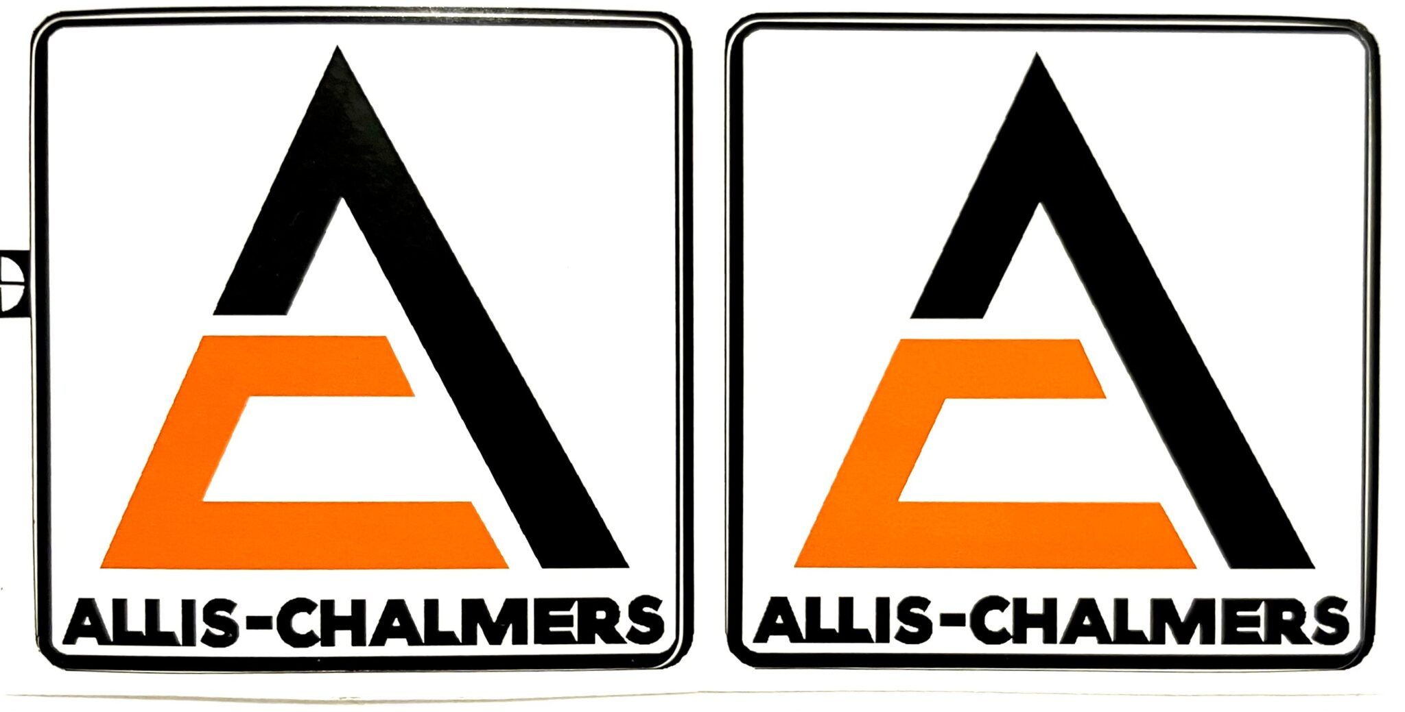 Decal Allis Chalmers Logo (Black, Orange on White) - 2" - DA949 ...
