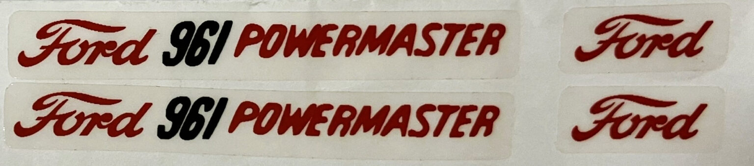 Decal 1/12 Ford 961 Powermaster Pair - DF81 - Midwest Decals & Farm Toys