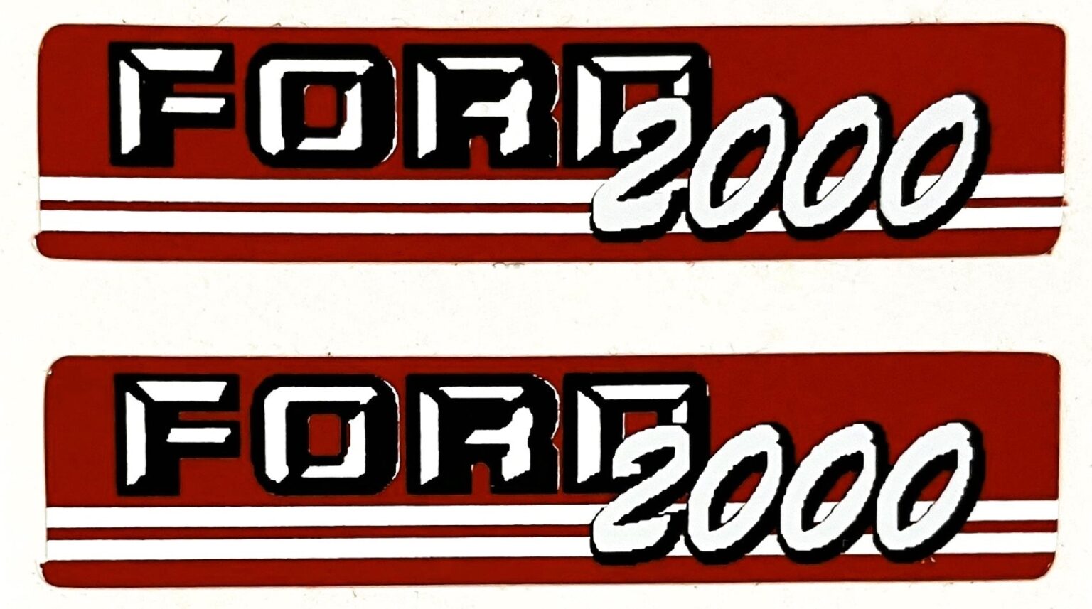 Decal 1/12 Ford 2000 (Red & Gray) - DF083 - Midwest Decals & Farm Toys