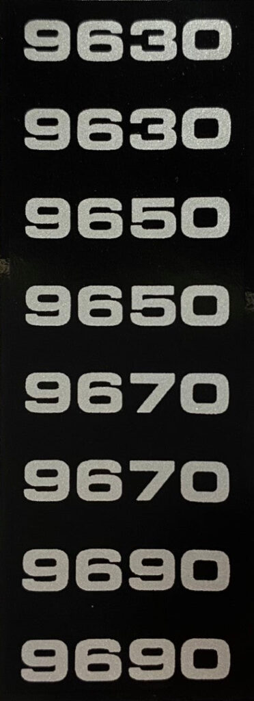 Decal 1/16 AGCO-Allis 9000 Series Model Numbers (silver) - DA121 ...