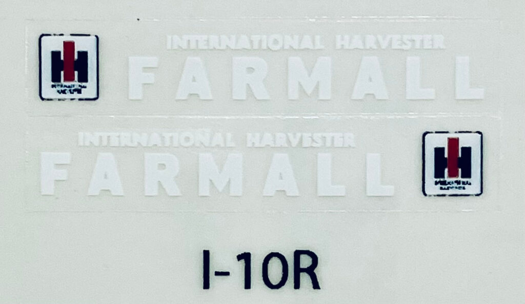 Decal 1/16 Farmall IH for M or H (reduced size) - DI10R - Midwest ...