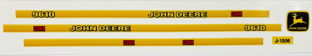 Decal 1/28 John Deere Combine 9610 Set DJ1506 - Midwest Decals & Farm Toys