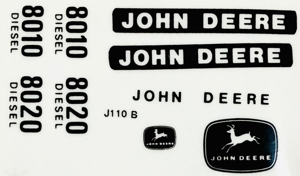 Decal 1/16 John Deere 8010, 8020 Industrial Set - DJ110B - Midwest ...