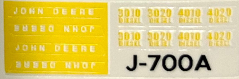 Decal 1/64 John Deere 3010, 3020, 4010, 4020 Set - DJ700A - Midwest ...