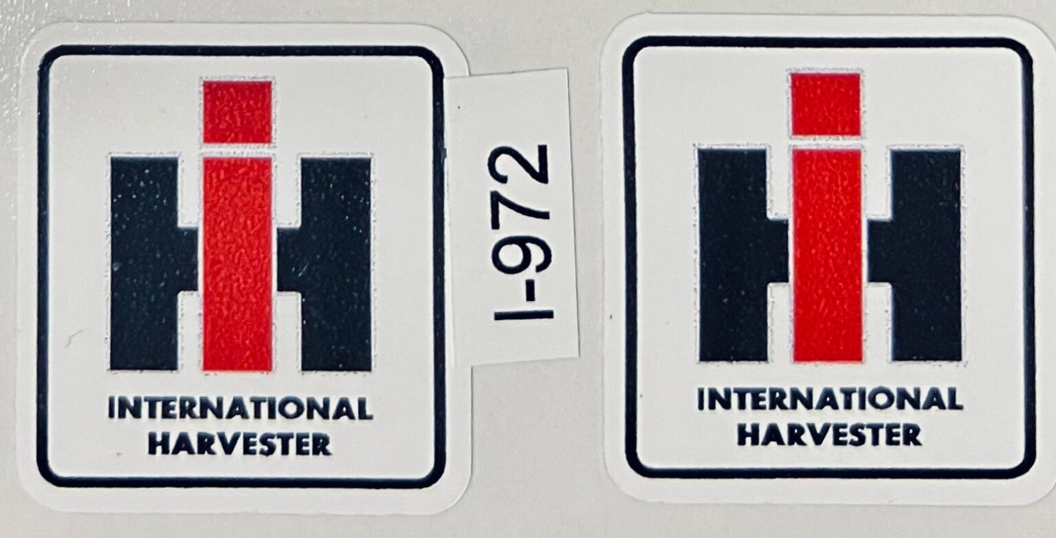 Decal IH Logo (red, white & black) 13/16 inch DI972 - Midwest Decals ...