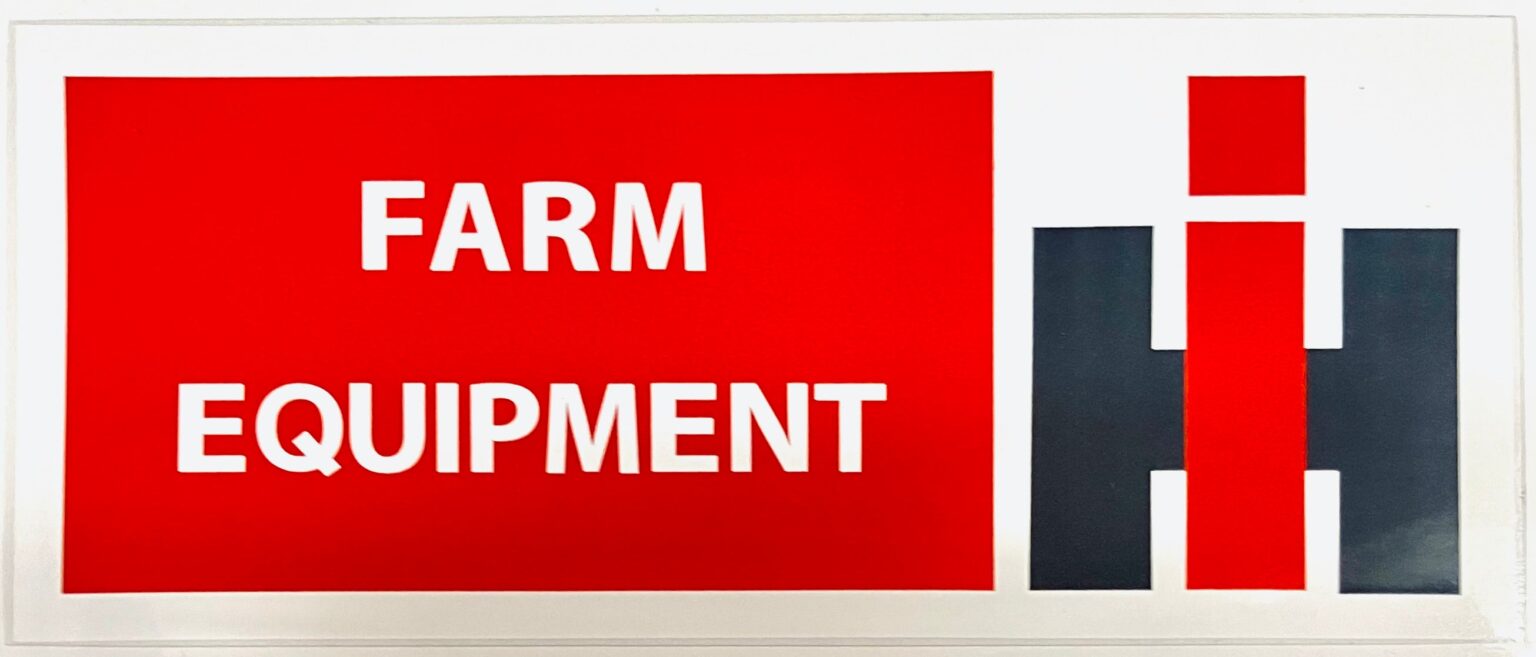 Decal IH Farm Equipment Sign 5 3/4"- DI981 - Midwest Decals & Farm Toys