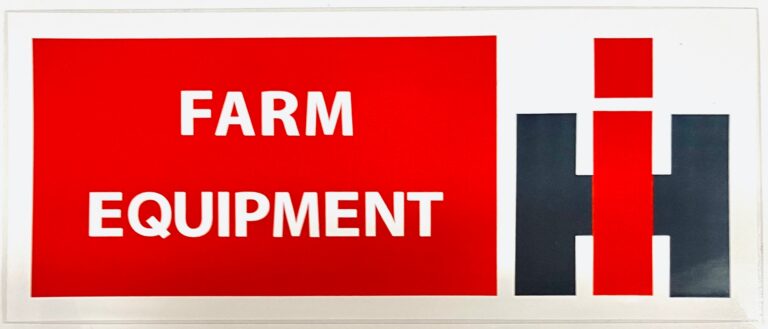 Decal IH Farm Equipment Sign 5 3/4"- DI981 - Midwest Decals & Farm Toys