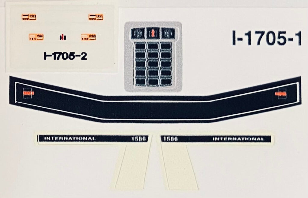 Decal 1/64 IH 1586 Set (80's Ertl) - DI1705 - Midwest Decals & Farm Toys