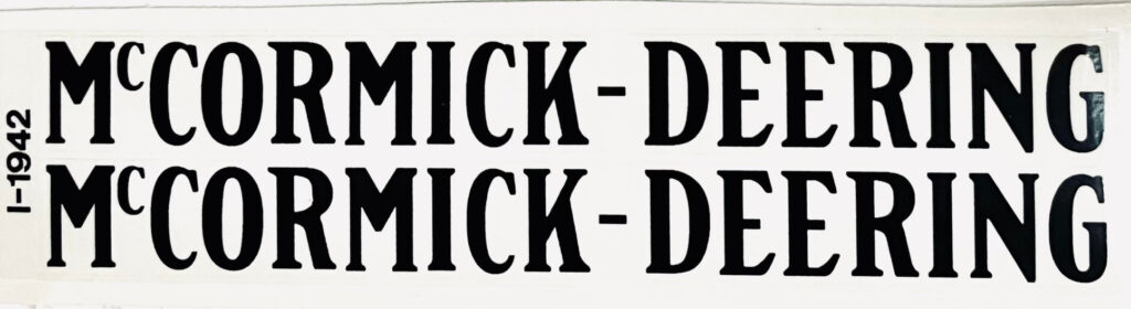 Decal McCormick-Deering 1/2 inch x 5 inches - Logo - DI1942 - Midwest ...