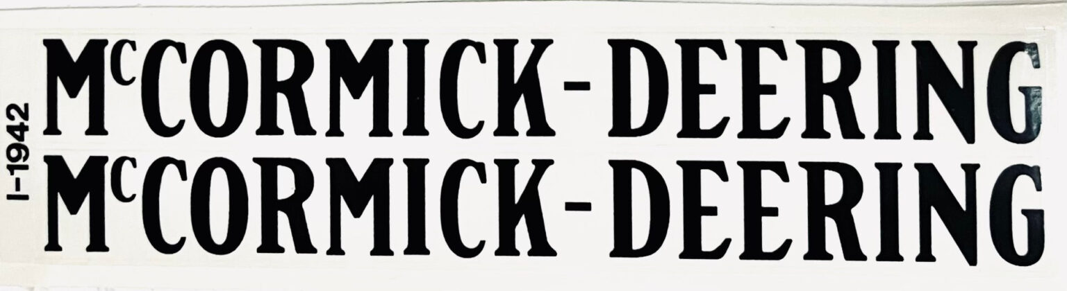 Decal McCormick-Deering 1/2 inch x 5 inches - Logo - DI1942 - Midwest ...