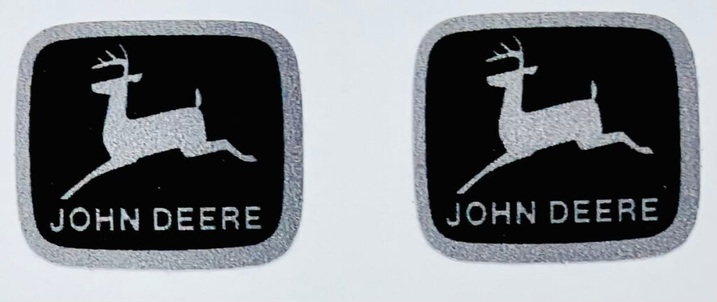 Decal John Deere Logo (black&silver) 9/16" - DJ990 - Midwest Decals ...