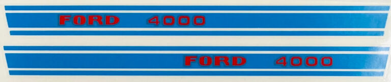 Decal 1/12 Ford 4000 Hood Only - DF14B - Midwest Decals & Farm Toys