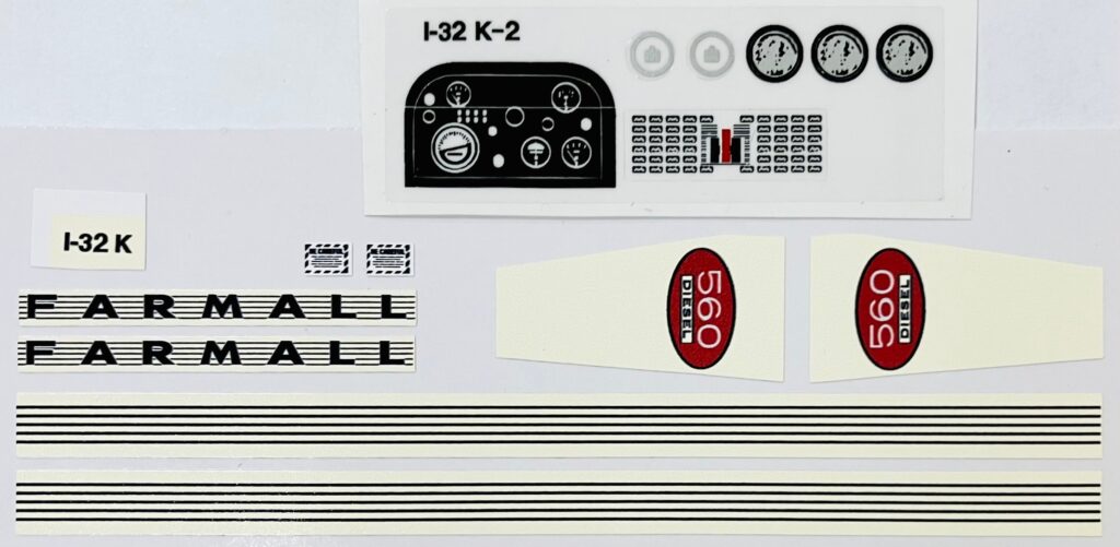 Decal 1/16 Farmall 560 Diesel Set (early version C&M) - DI32K - Midwest ...