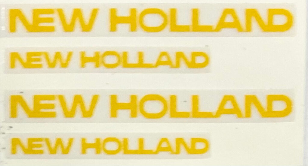 Decal New Holland Logo (Yellow on Clear) (Pair) - DNH16 - 1 3/4 ...