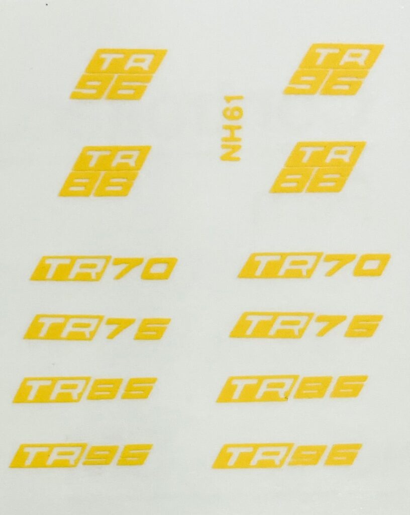 Decal 1/32 NH Combine TR Series Model Numbers Set - DNH61 - Midwest Decals & Farm Toys