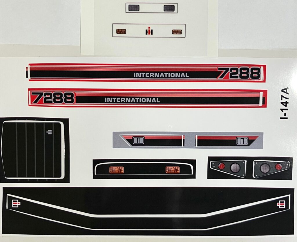 Decal 1/16 IH 7288 2+2 Set - DI147 - Midwest Decals & Farm Toys