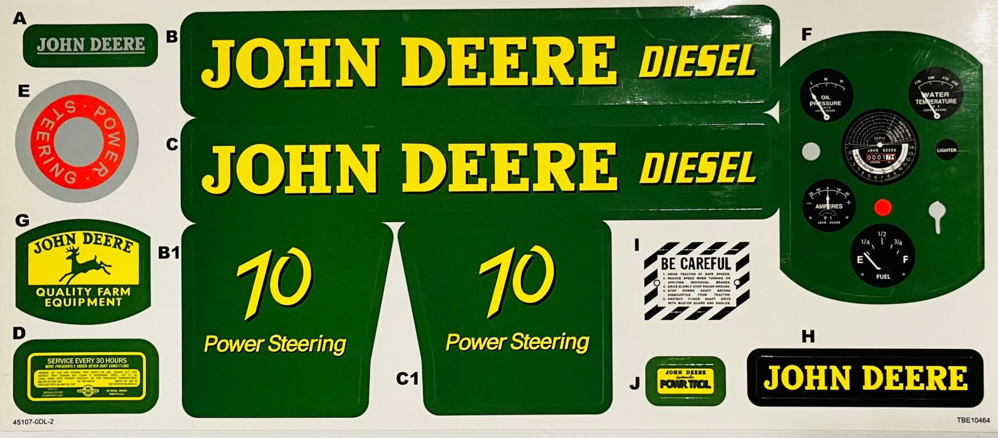 Decal John Deere 70 NF 2000's Pedal Tractor - DPJ2170 - Midwest Decals ...