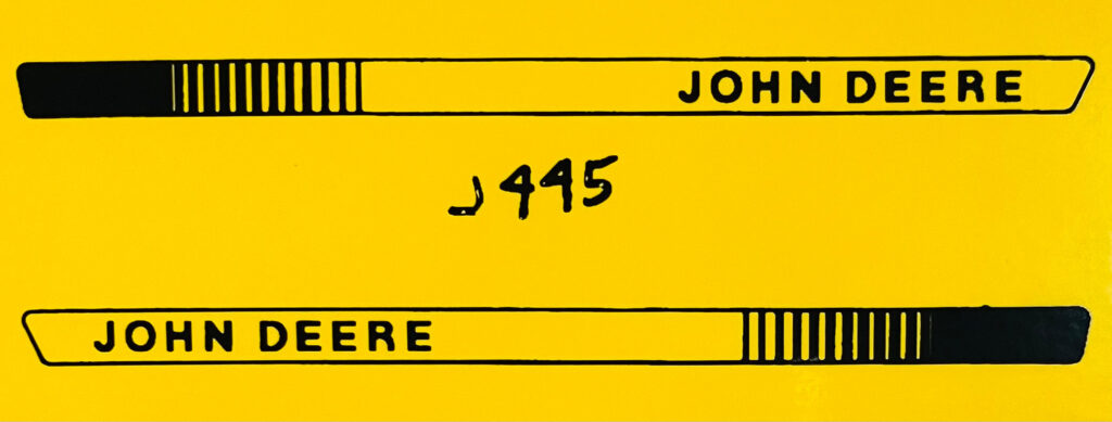 Decal 1/16 John Deere Compact Utility Hood Stripe - DJ445 - Midwest ...