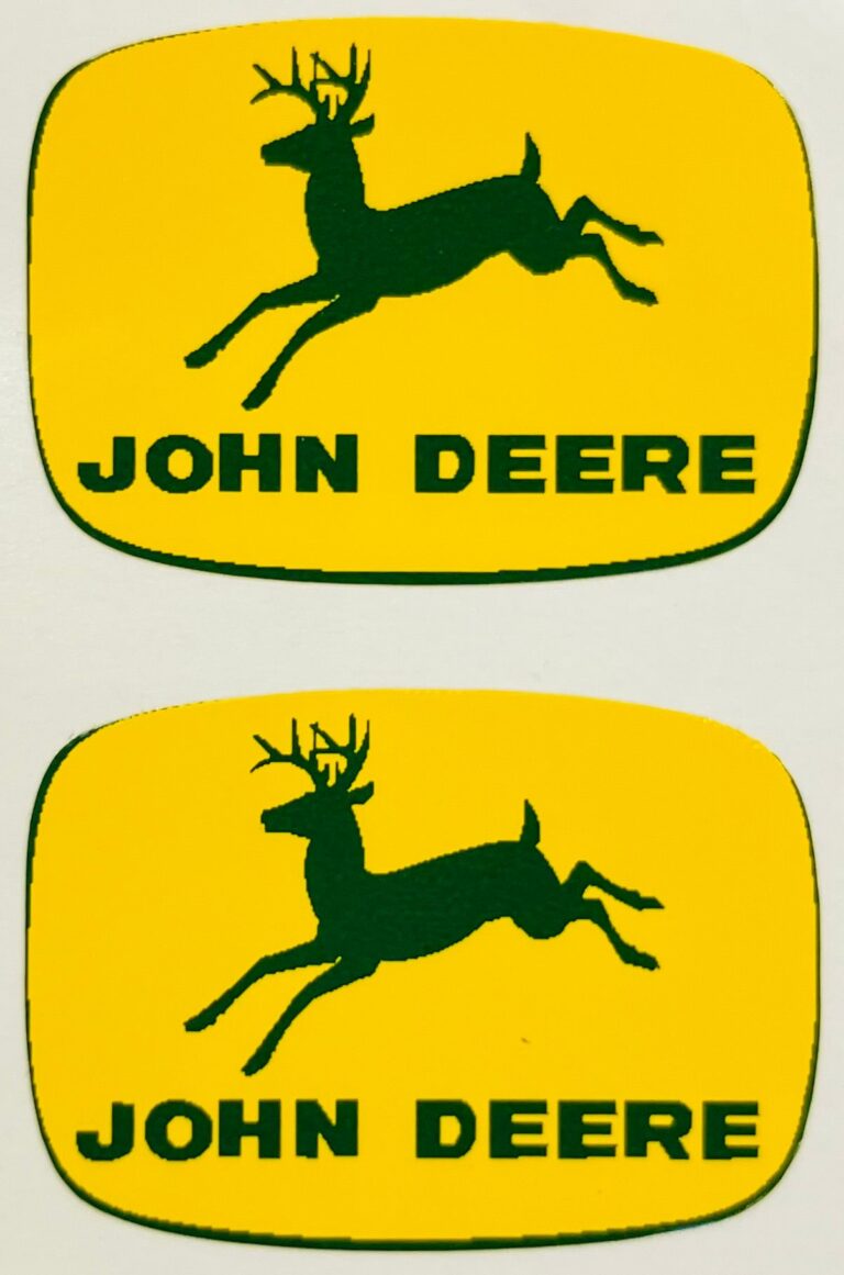 Decal John Deere Logo (Pair) - 1 1/4" - DJ1982P - Midwest Decals & Farm ...