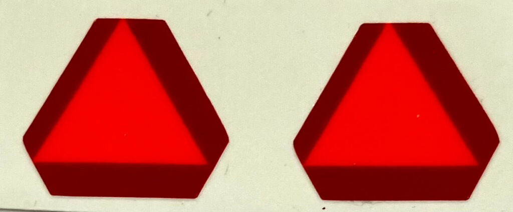 Decal SMV Slow Moving Vehicle 1/16 1/2" set of 2 - DX3A - Midwest ...