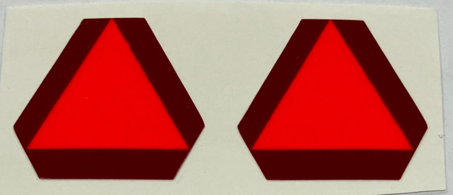 Decal SMV Slow Moving Vehicle 1/16 3/4" set of 2 - DX4A - Midwest ...