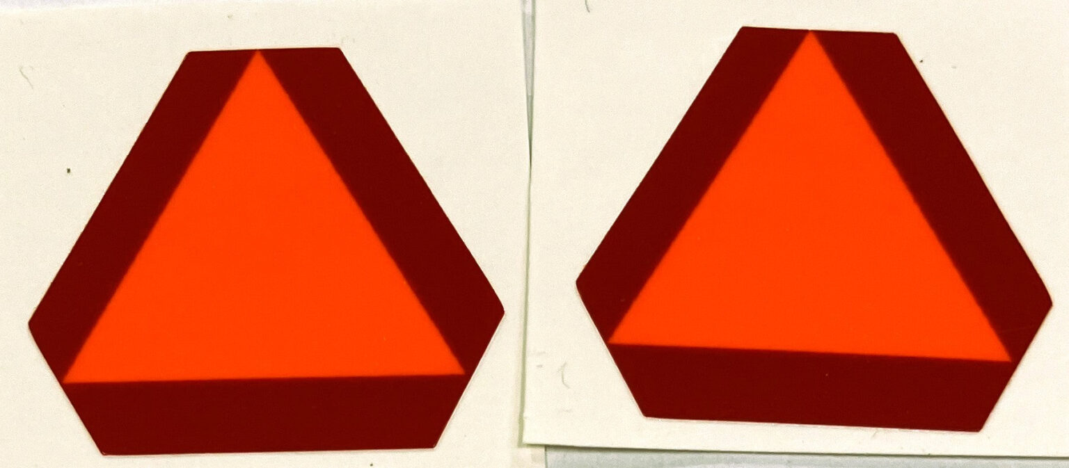 Decal SMV Slow Moving Vehicle 1/16 1" set of 2 - DX5A - Midwest Decals ...