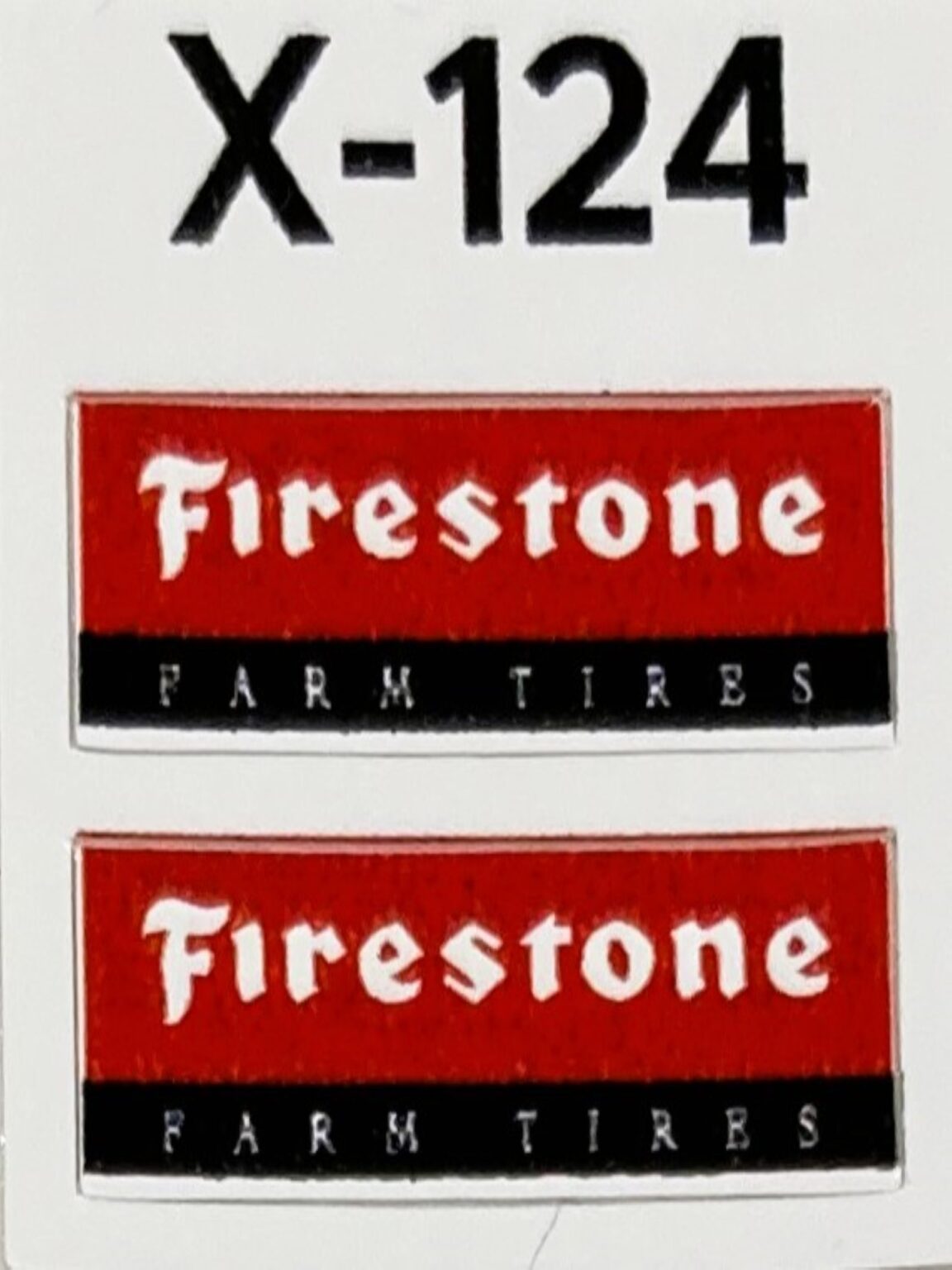 Decal 1/16 Firestone Large - 1/2" DX124 - Midwest Decals & Farm Toys