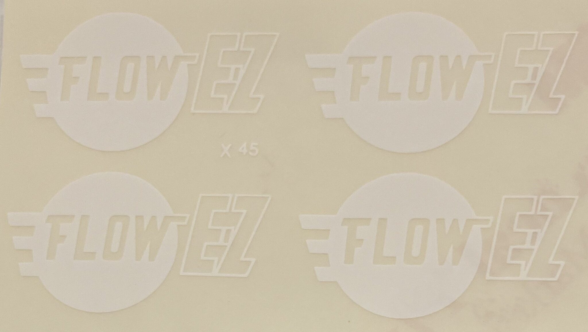 Decal 1/16 Flow EZ Logo - 1 13/16" DX45 - Midwest Decals & Farm Toys