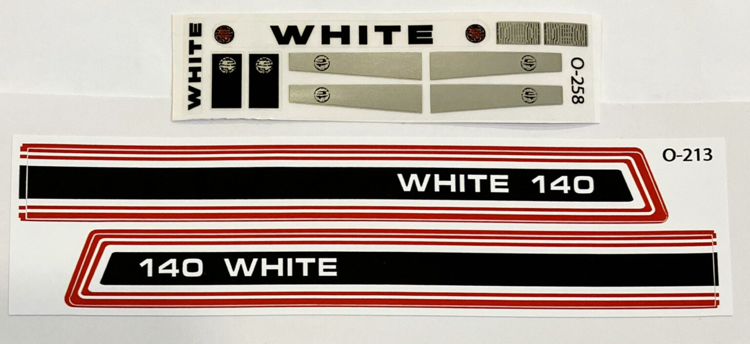 Decal 1/16 White 140 Set DO213 - Midwest Decals & Farm Toys