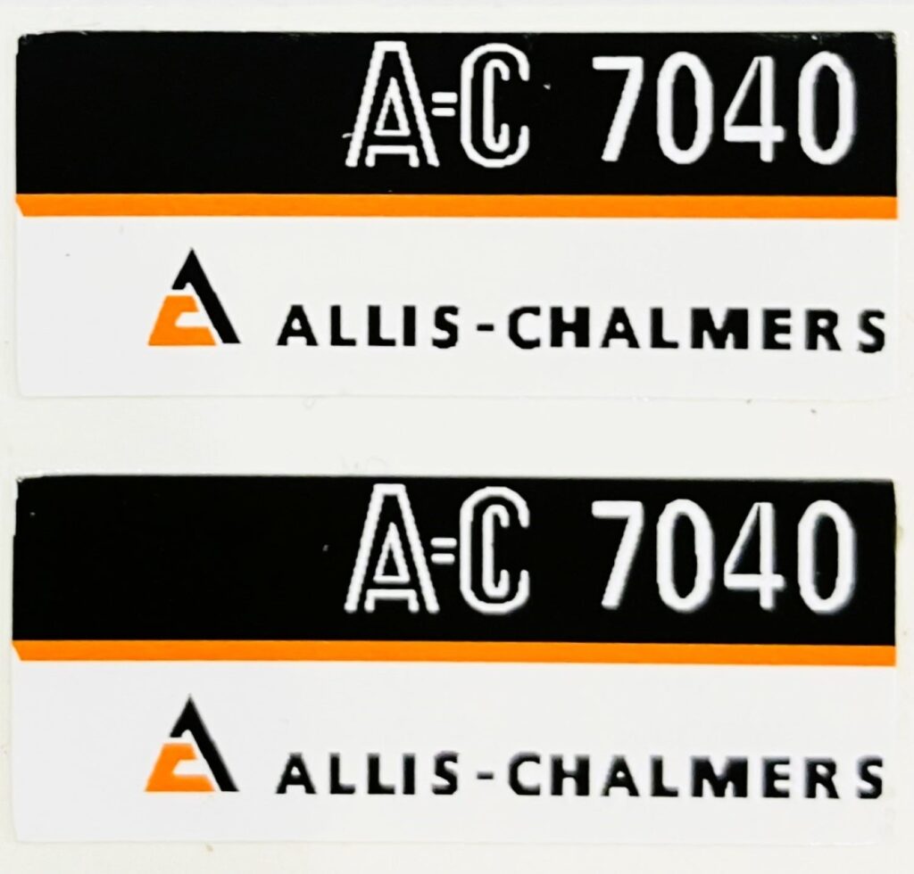 Decal 1/16 Allis Chalmers 7040 Model Numbers (maroon belly) - DA22 ...