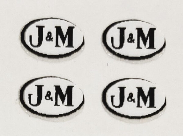 Decal 1/16 J&M Logo - DX251 - Midwest Decals & Farm Toys