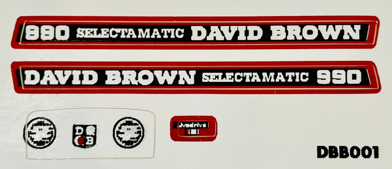Decal 1/32 David Brown 990 Selectamatic Decal set - DDB001 - Midwest ...