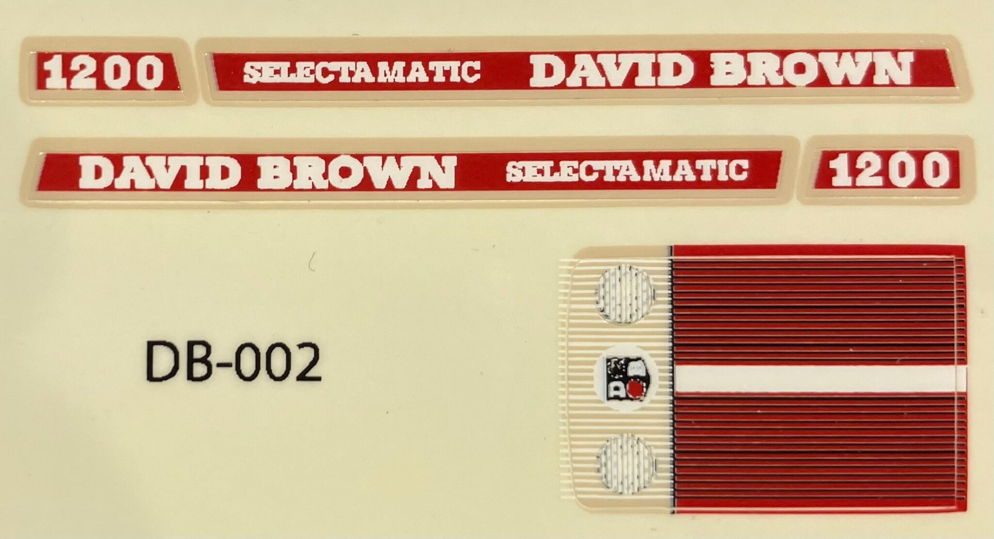 Decal 1/25 David Brown 1200 Selectamatic set DDB002 - Midwest Decals ...