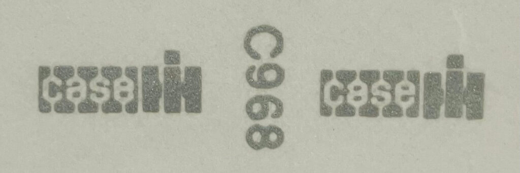 Decal Case IH Logo Medium (silver) 7/16" DC968 - Midwest Decals & Farm Toys