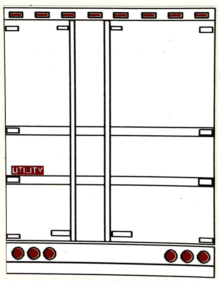 Decal Trailer Rear Doors - DX834 - Midwest Decals & Farm Toys