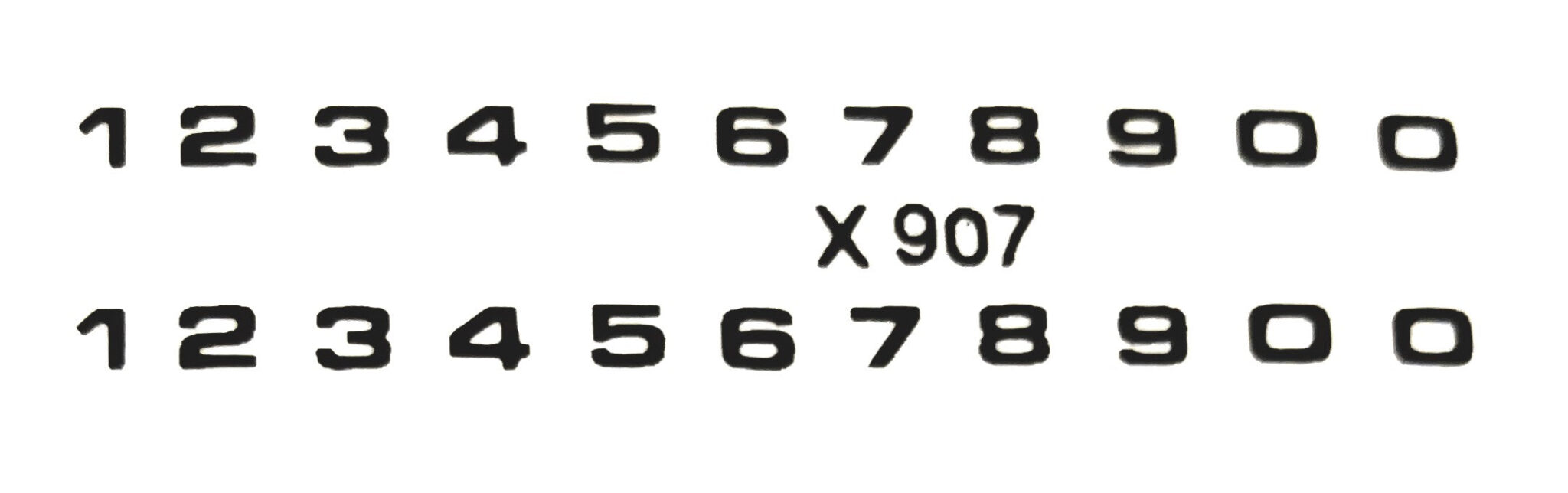 Decal Number Set - Black 3/32 inch - DX907 - Midwest Decals & Farm Toys