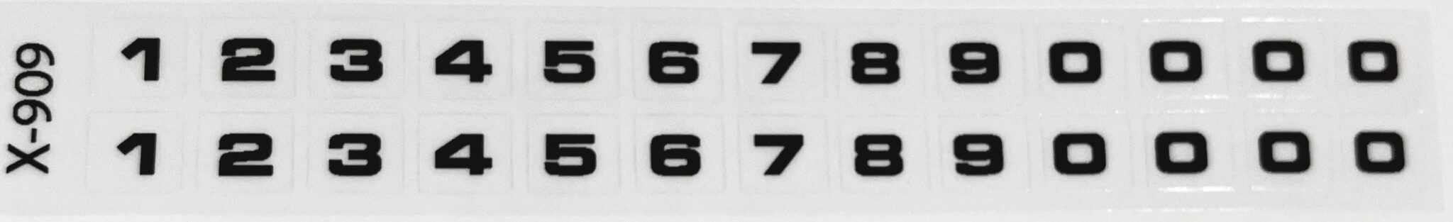 Decal Number Set - Black 1/8 inch - DX909 - Midwest Decals & Farm Toys