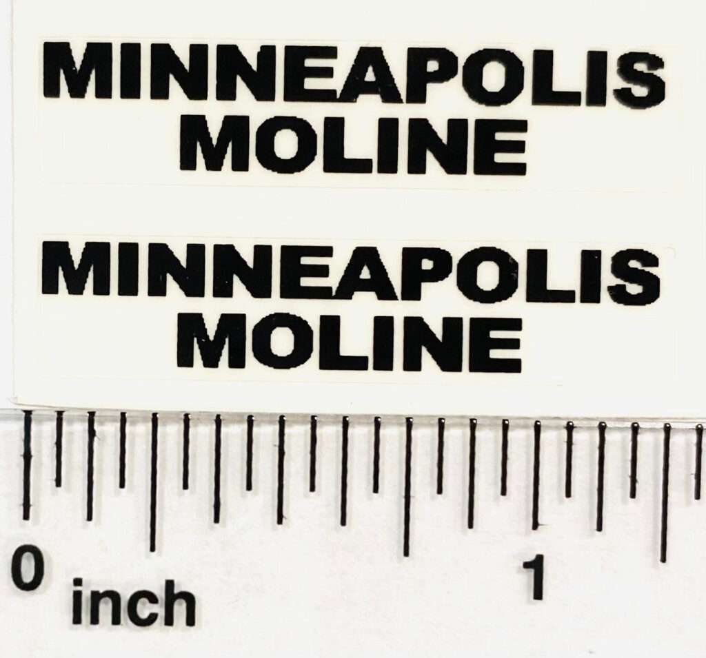 Decal MM Minneapolis Moline Model Logo (2) - DMM507 - Midwest Decals ...
