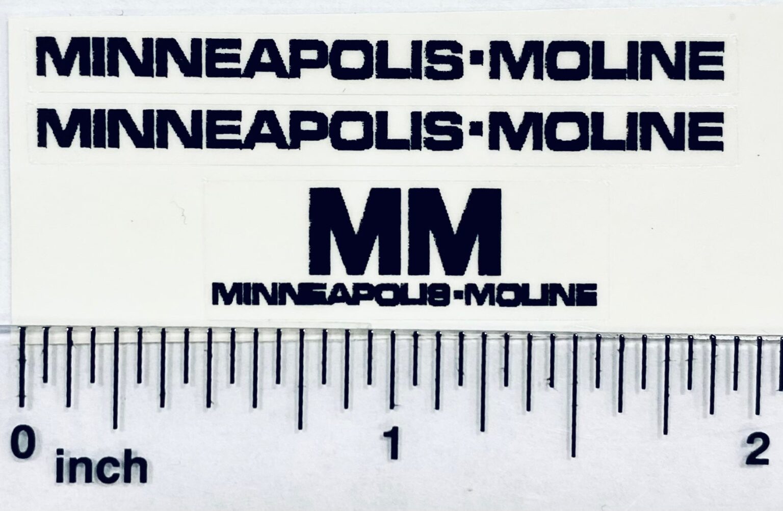 Decal 1/25 MM Minneapolis Moline JR Set Black on Clear DMM5 - Midwest ...