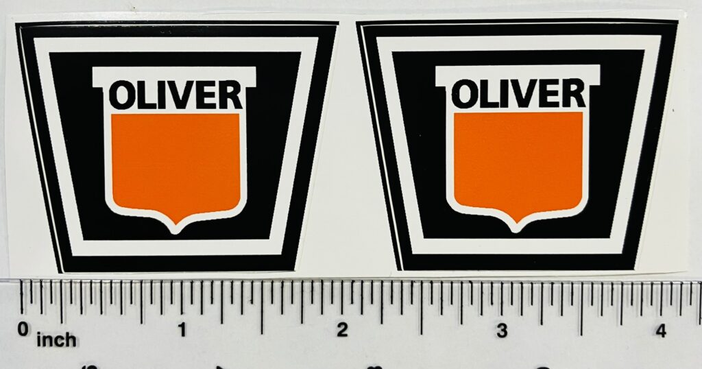 Decal Oliver Keystone Logo 2" (Pair) - DO966 - Midwest Decals & Farm Toys
