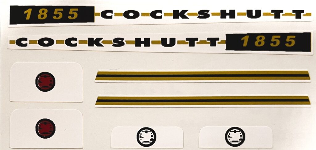 Decal 1/16 Cockshutt 1855 - DCK054 - Midwest Decals & Farm Toys