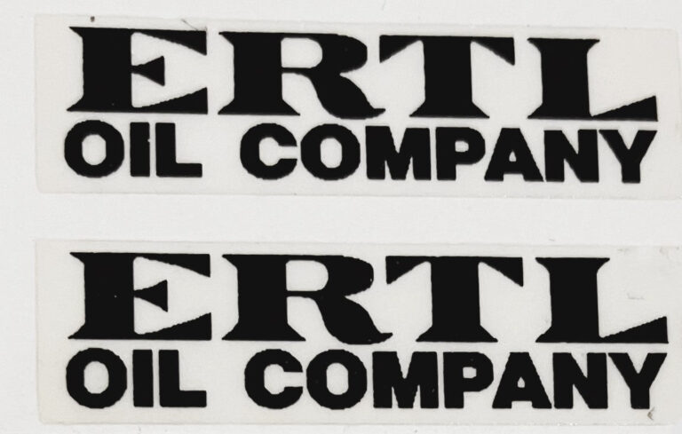 Decal Ertl Oil Company (Pair) - Logo - DX864 - Midwest Decals & Farm Toys