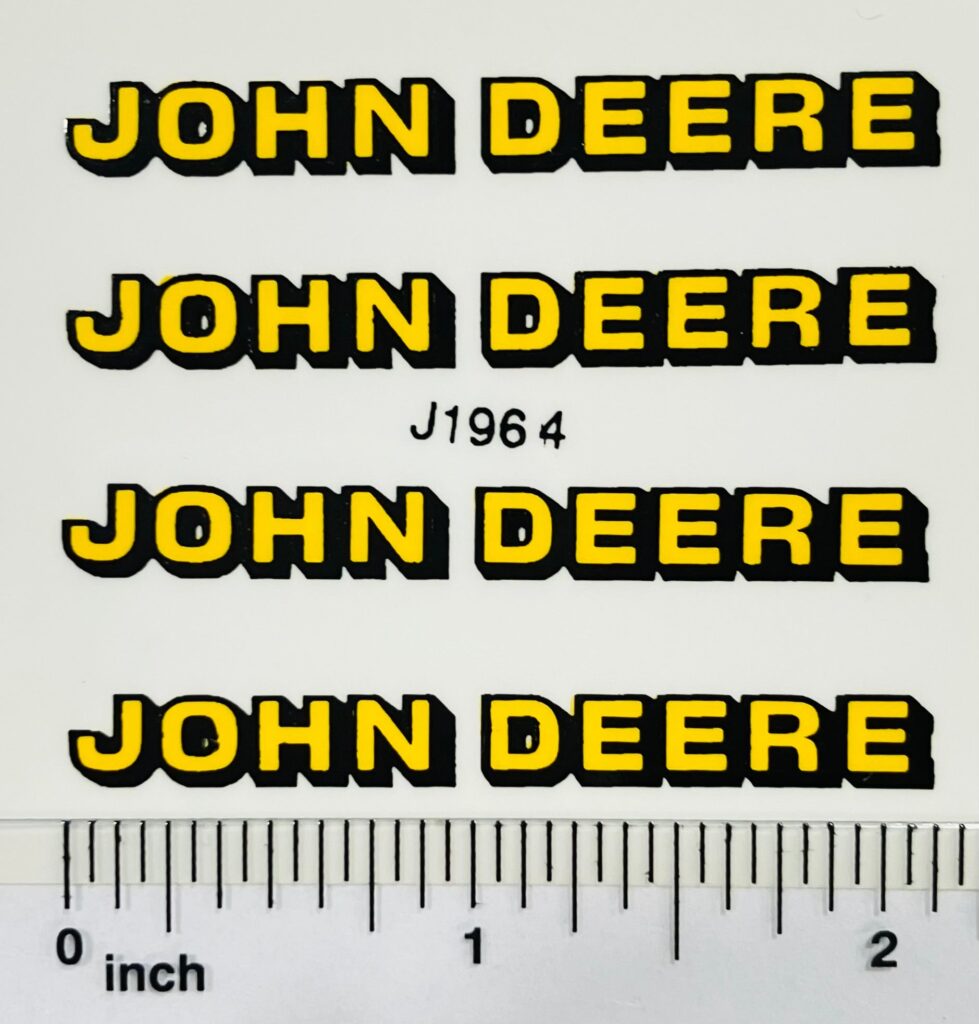 Decal John Deere - Yellow, Black 2 1/8in. DJ1964 - Midwest Decals ...