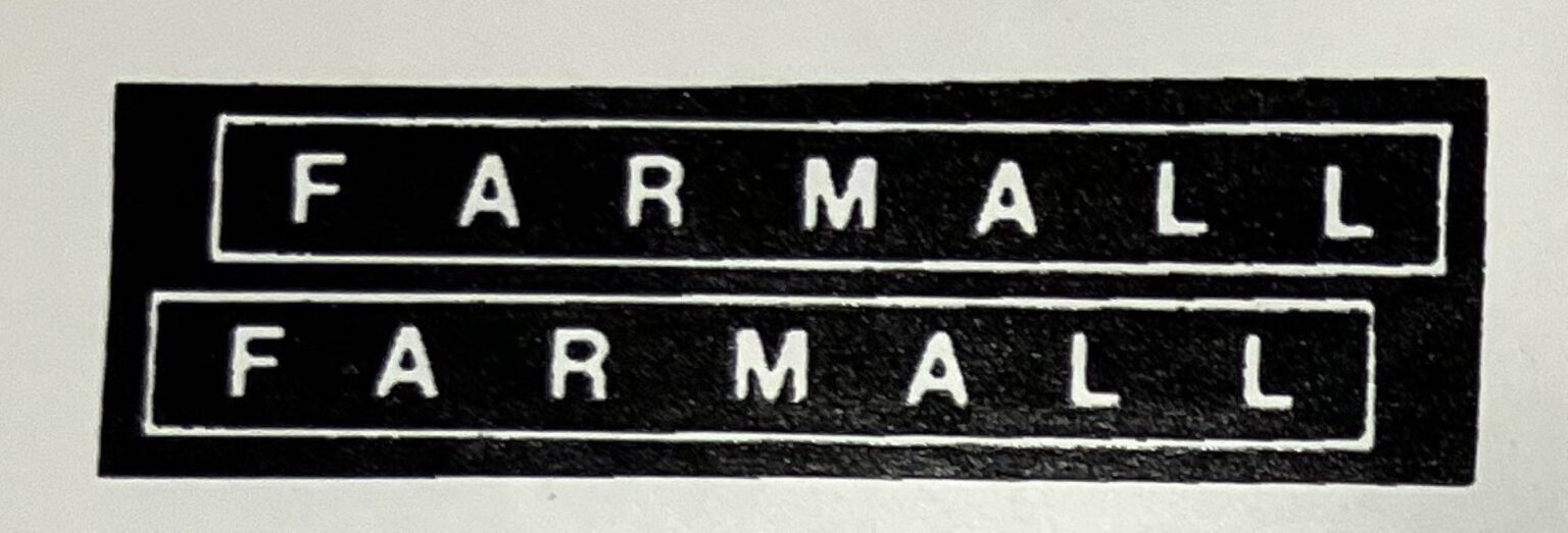 Decal Farmall Logo (small) - DI900 - Midwest Decals & Farm Toys