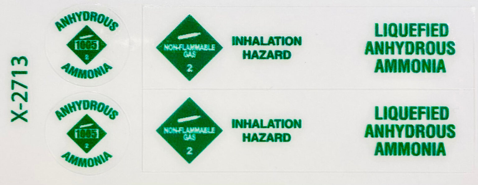 Decal 1/64 Anhydrous Ammonia Set - DX2713 - Midwest Decals & Farm Toys