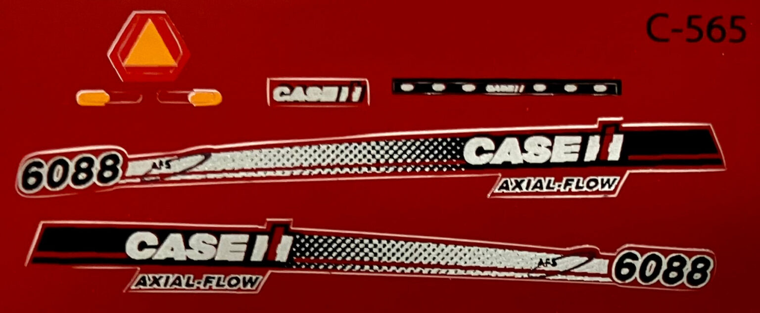 Decal 1/64 Case IH Combine 6088 Set - DC565 - Midwest Decals & Farm Toys