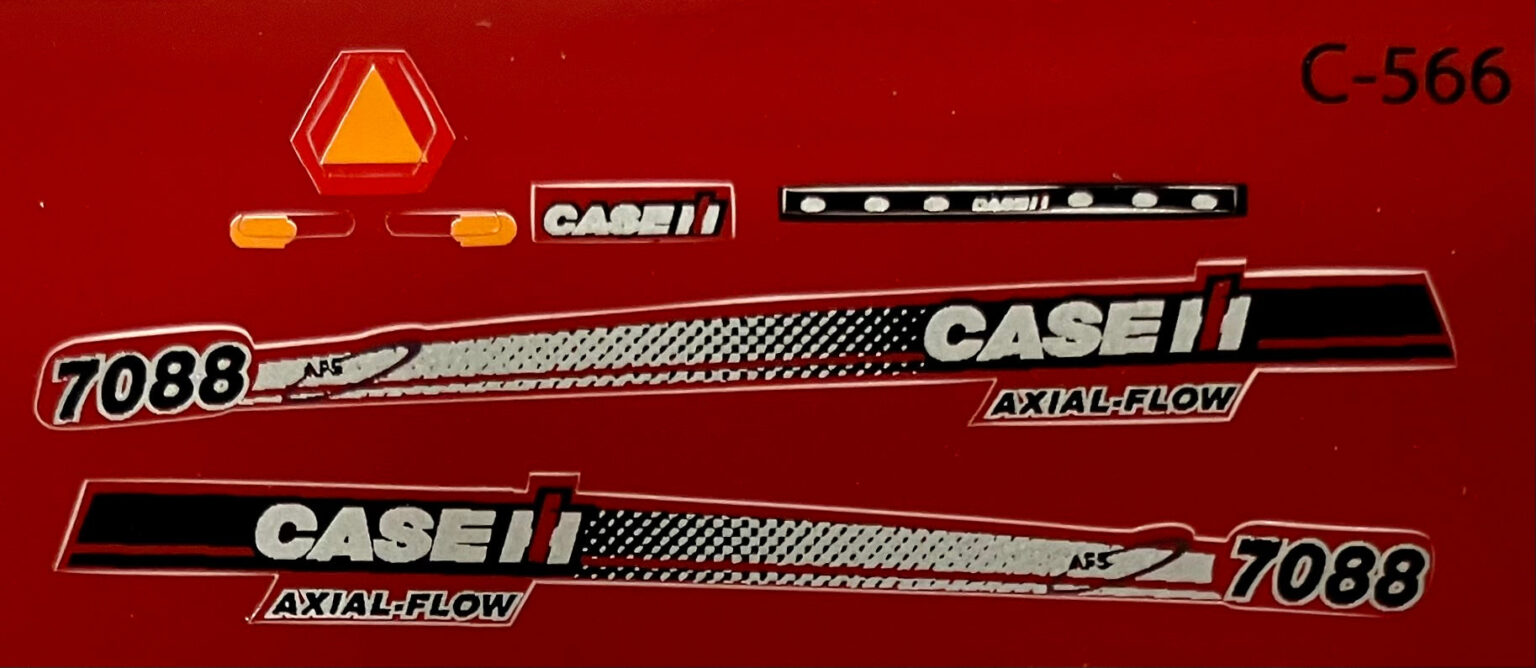 Decal 1/64 Case IH Combine 7088 Set - DC566 - Midwest Decals & Farm Toys